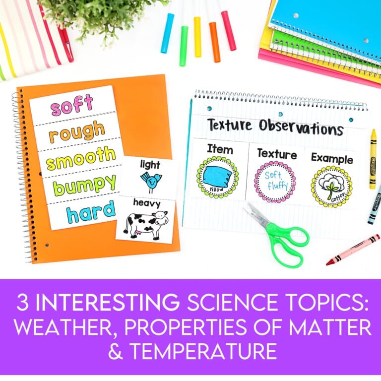 Interactive Science Notebook Part 1: Weather, Properties of Matter ...