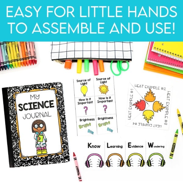 Science Interactive Notebook for First Grade Part 2: Energy, How ...