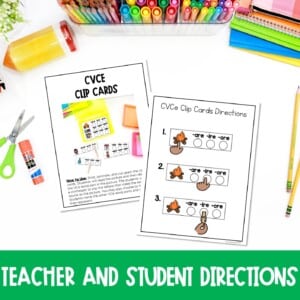 CVCe Words Clip Cards | CVCe Games for Science of Reading Centers - Mrs ...