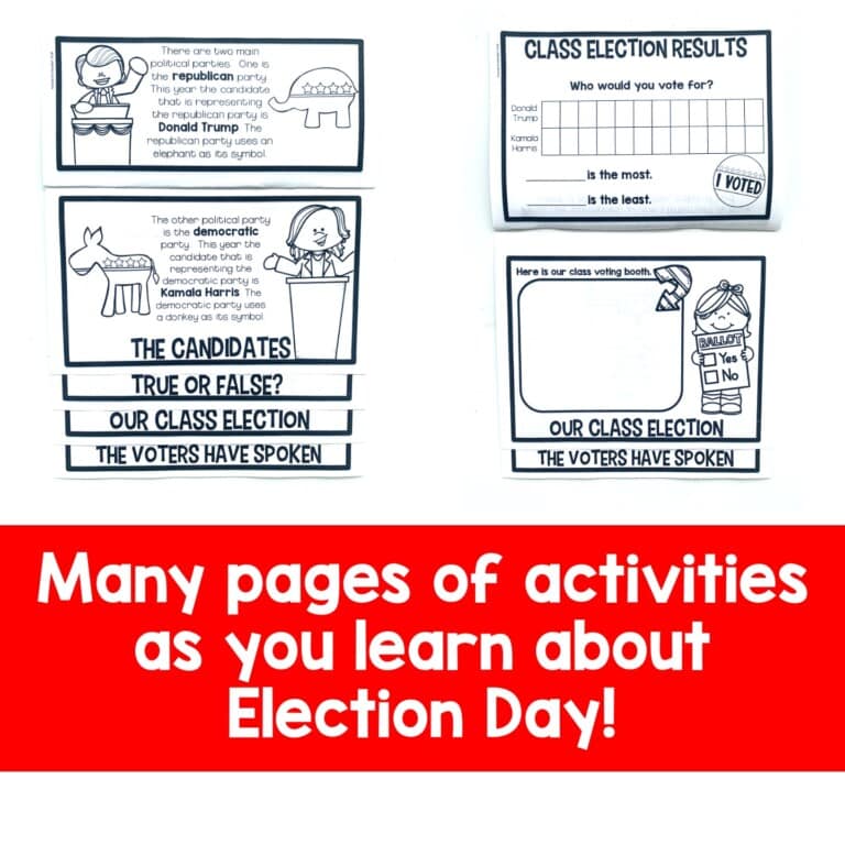 Election Day Flip Up Book Activity for Presidential Election - Mrs ...