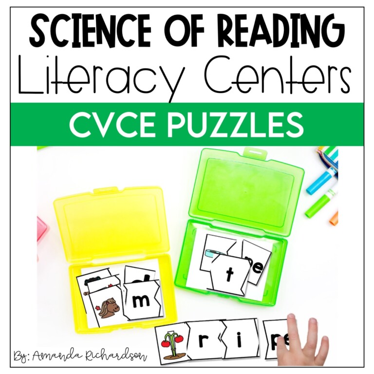 CVCe Words Puzzles | CVCe Games for Science of Reading Centers - Mrs ...
