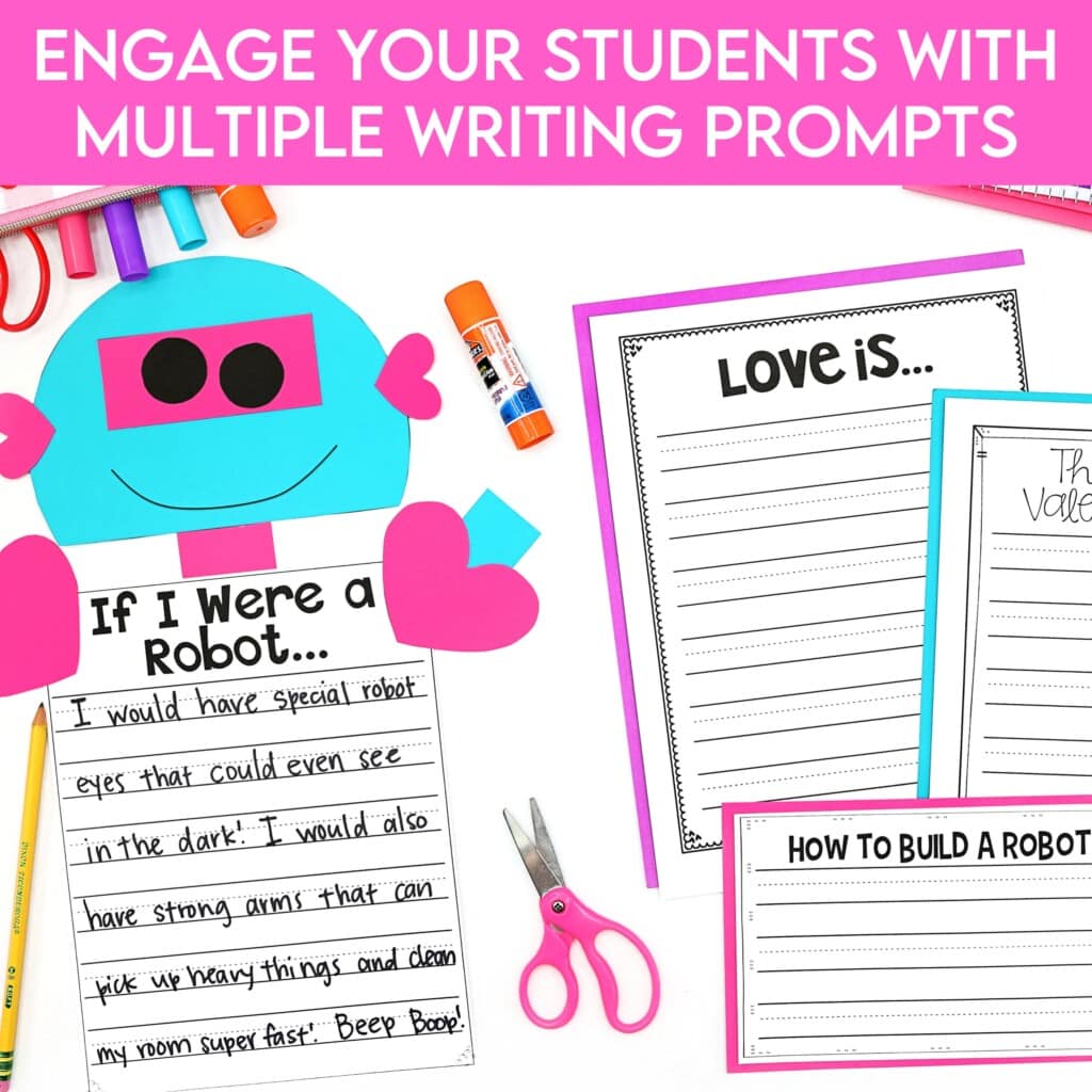 Valentine's Day Craft and Writing: A Writing Conventions Assessment ...