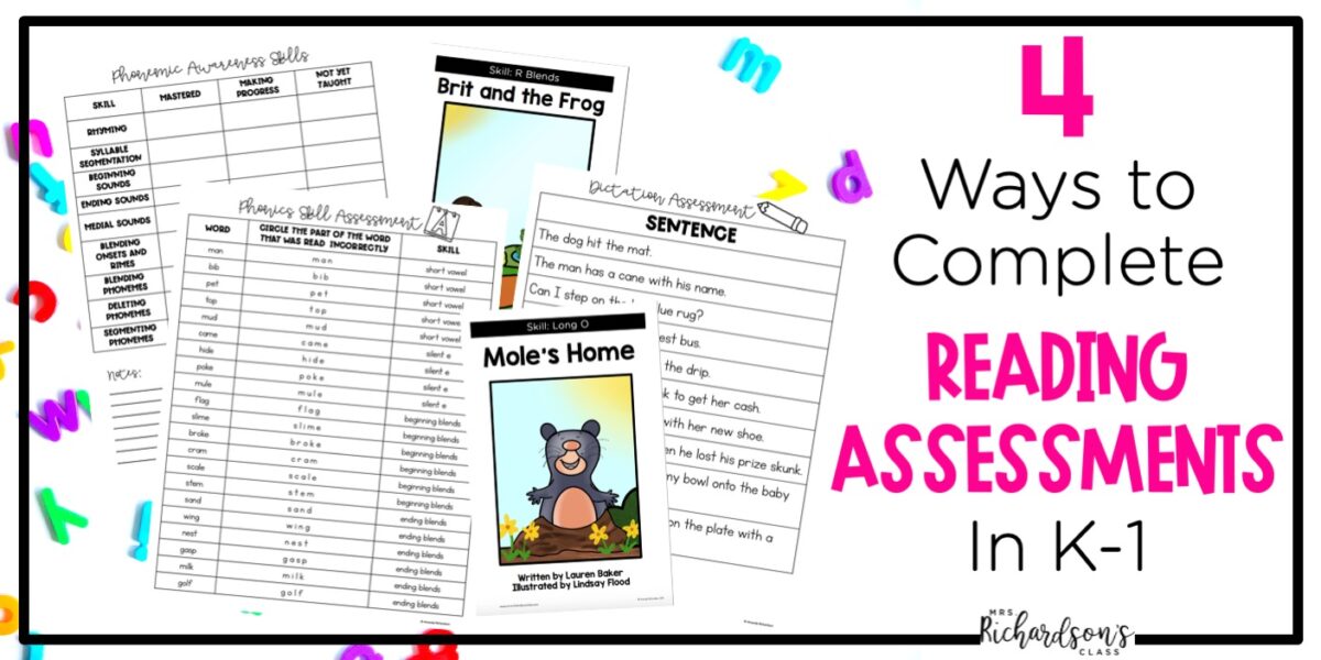 4 Reading Assessments for Kindergarten and First Grade
