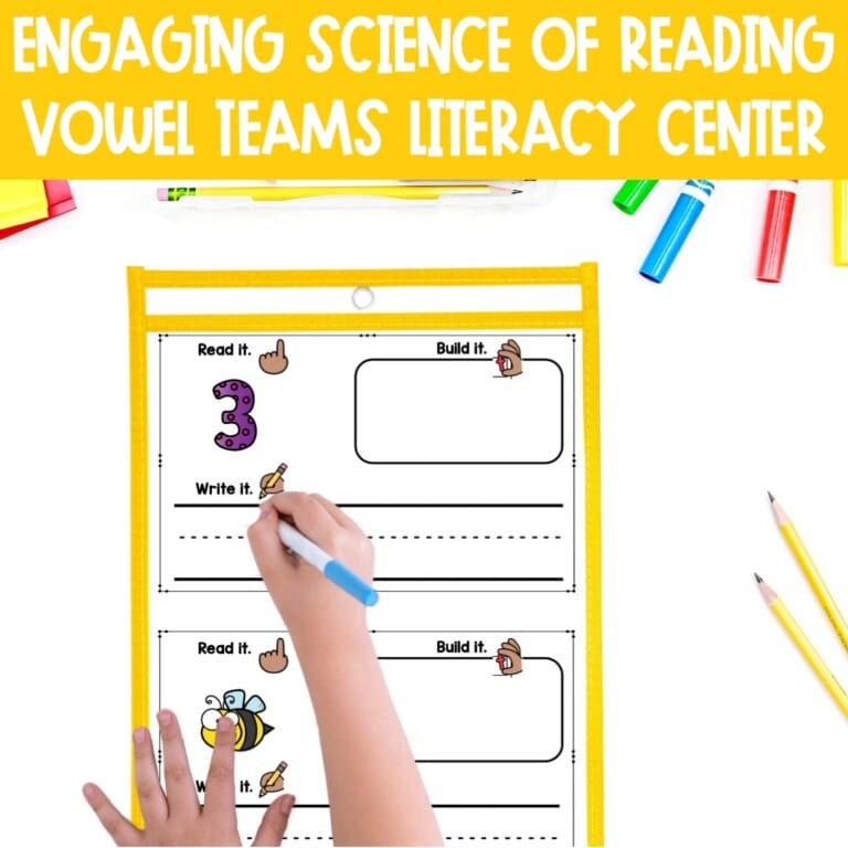 Vowel Team Word Mats | Vowel Team Worksheets for Science of Reading ...