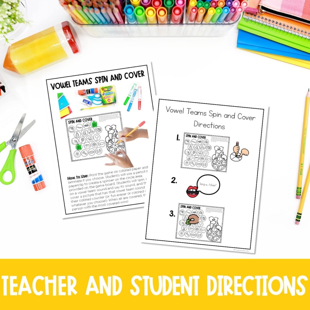 Vowel Teams Game | Vowel Team Games for Science of Reading Centers ...