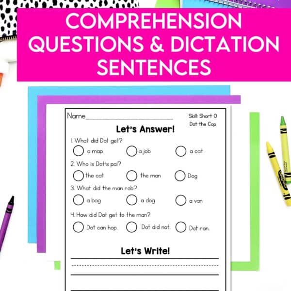 Decodable Passages With Comprehension Questions: CVC, Blends, Digraphs ...
