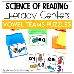 Vowel Team Puzzles | Vowel Team Games for Science of Reading Centers ...