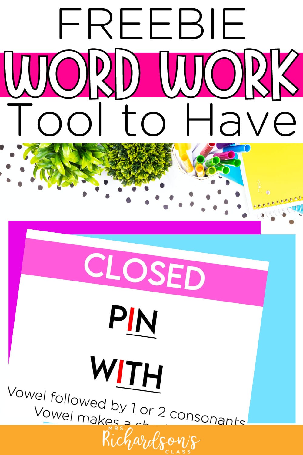The Must-Have Word Work Tool for Primary Teachers {Freebie}