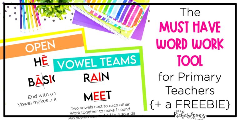 The Must-Have Word Work Tool for Primary Teachers {Freebie}