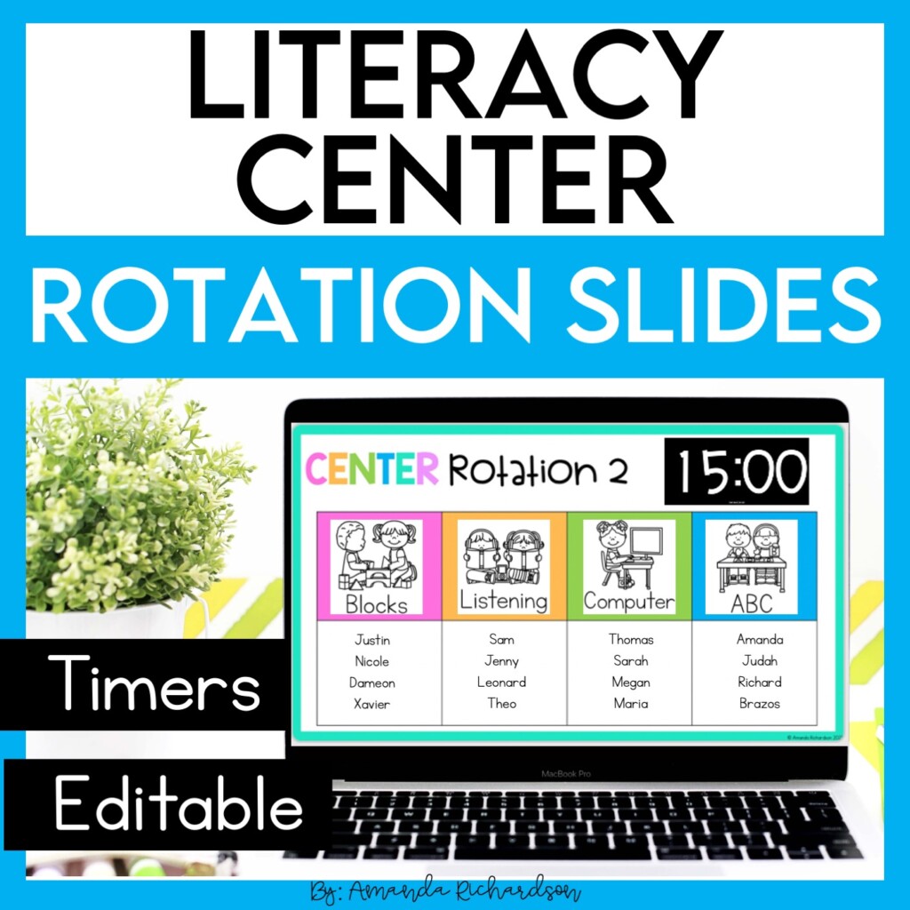 Reading Center Rotation Slides Editable With Timers Literacy Center ...