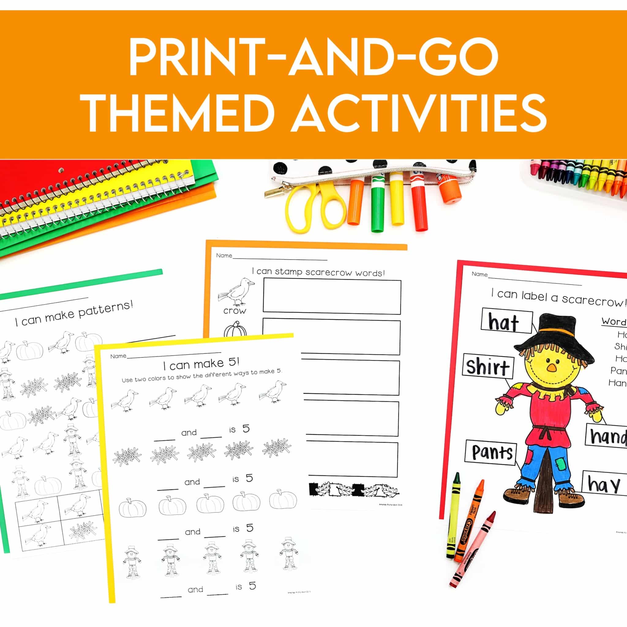 Scarecrow Literacy Activities, Scarecrow Craft, Scarecrow Story Retell ...