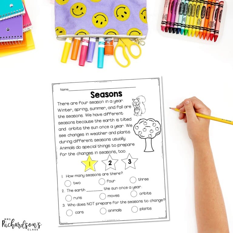 Reading Comprehension Passages with Questions: An Easy to Use FREEBIE ...