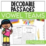 Vowel Team Decodable Passages with Comprehension, Vowel Team Reading ...