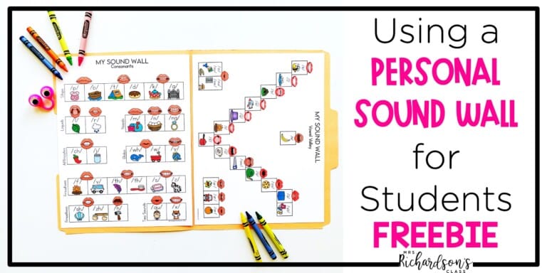 Using A Personal Sound Wall for Students FREE - Mrs. Richardson's Class