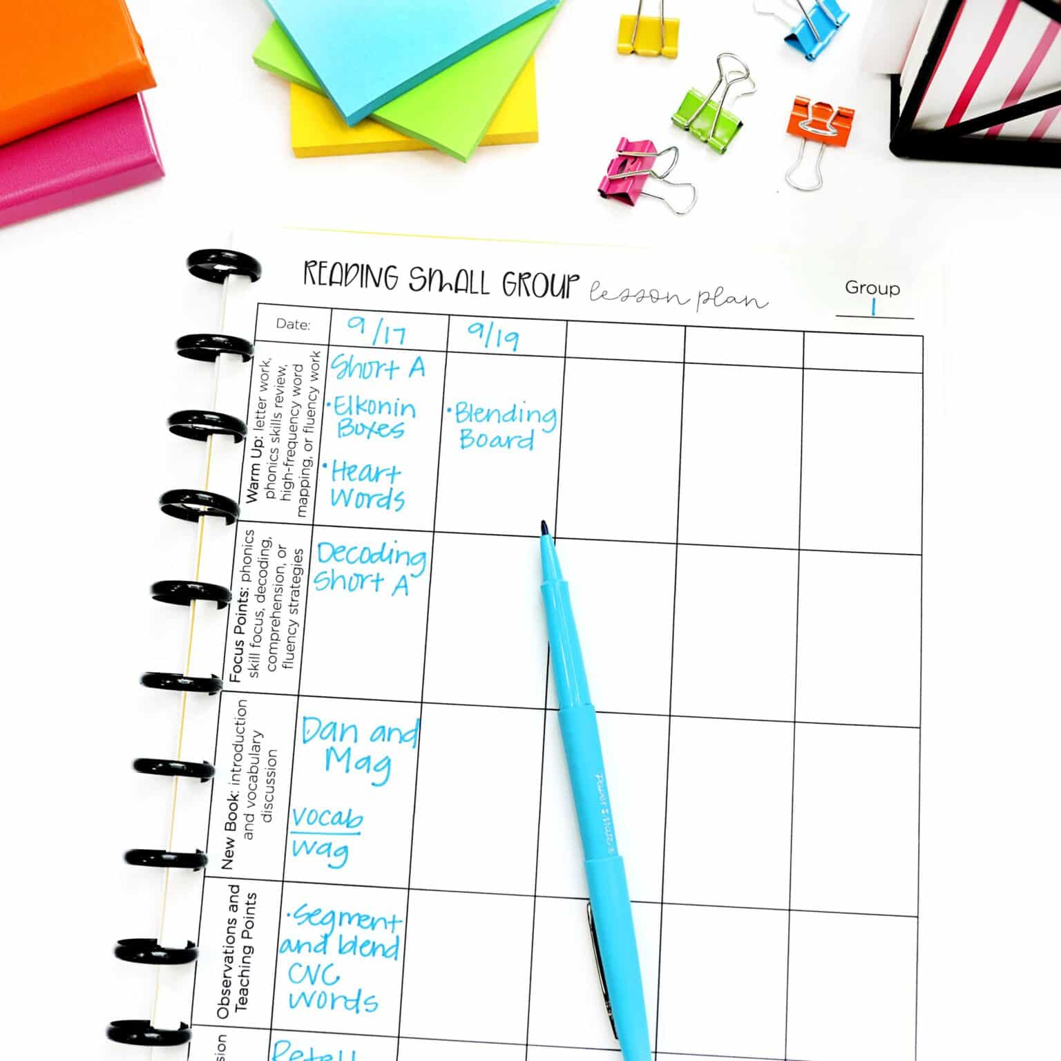 Easy to Use Science of Reading Small Group Template for Lessons - Mrs ...