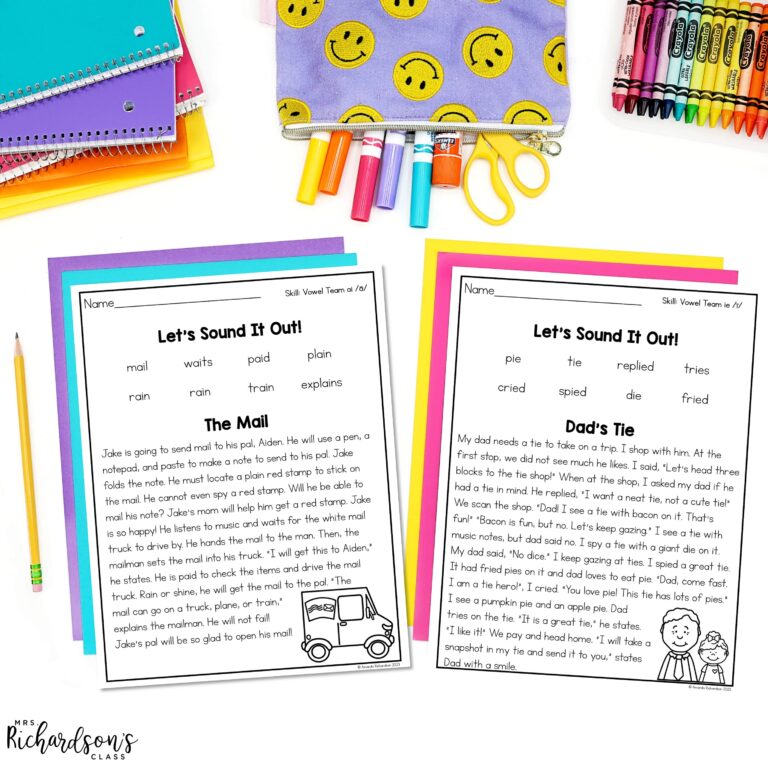 6 Easy Activities to Help Teach Vowel Teams - Mrs. Richardson's Class