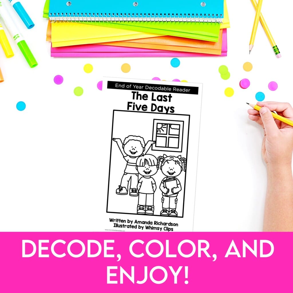 End of Year Decodable Reader, End of Year Activities Kindergarten ...