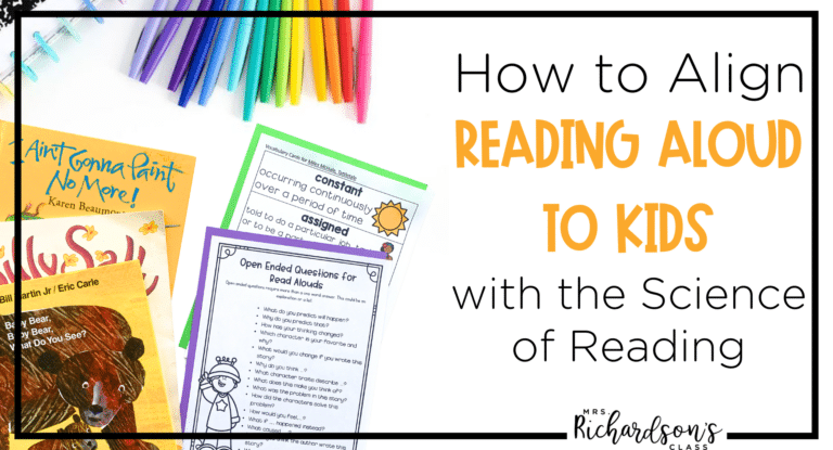 Easily Align Reading Aloud to Kids with the Science of Reading - Mrs ...