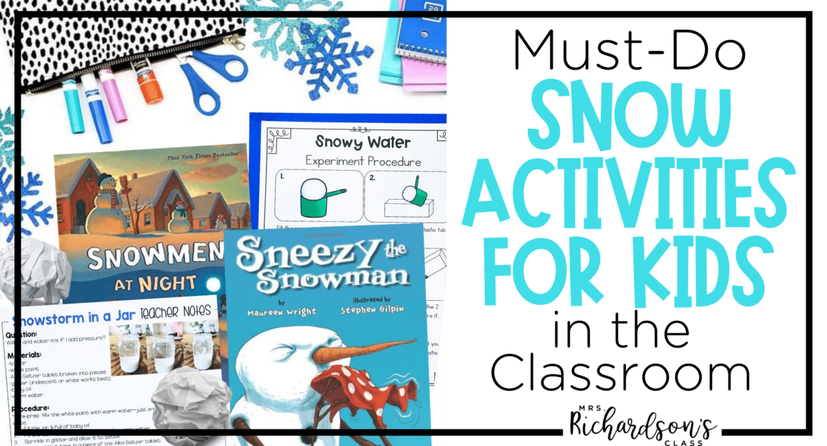 Fun Must-Do Low Prep Snow Activities for Kids in the Classroom - Mrs ...
