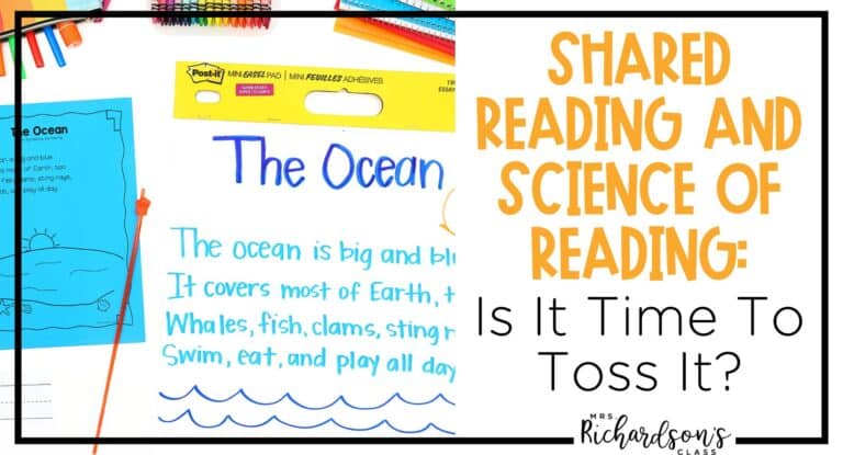 Shared Reading and Science of Reading: Is It Time To Toss it? - Mrs ...