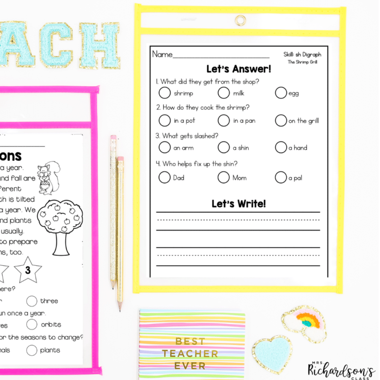 6 Reading Comprehension Assessments Easy to Try - Mrs. Richardson's Class