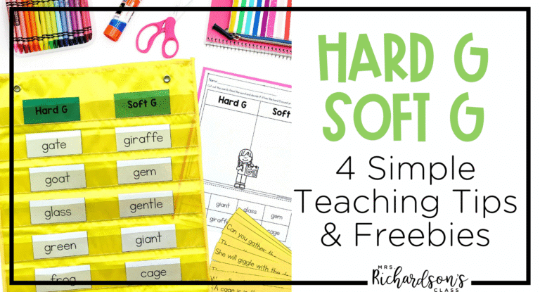 Hard G Soft G Words: 4 Simple Teaching Tips and Freebies You Need - Mrs ...
