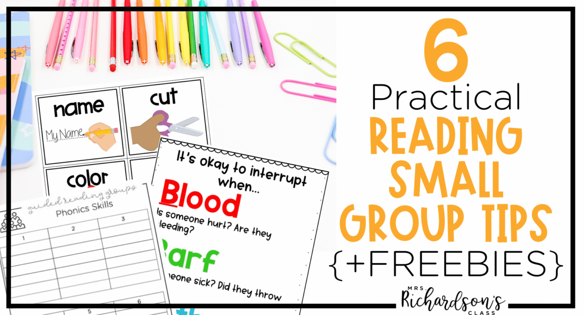 6 Practical Reading Small Group Tips for K-2 Classrooms - Mrs ...