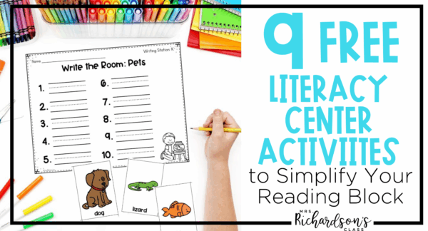 9 Free Literacy Center Activities to Simplify Your Reading Block - Mrs ...