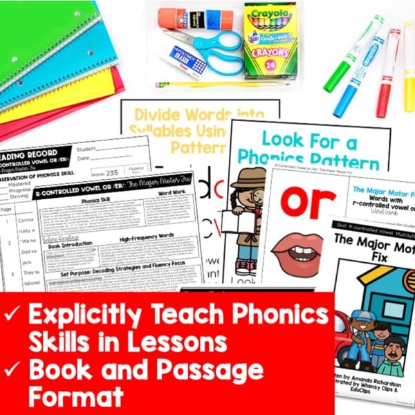 R Controlled Vowel Decodable Readers Lesson Plans for Science of ...